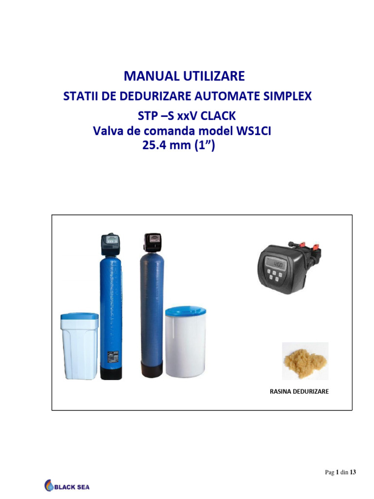 Manual Tehnic Statii Dedurizare STILLWATER & PRATT - SIMPLEX STP-S | PDF