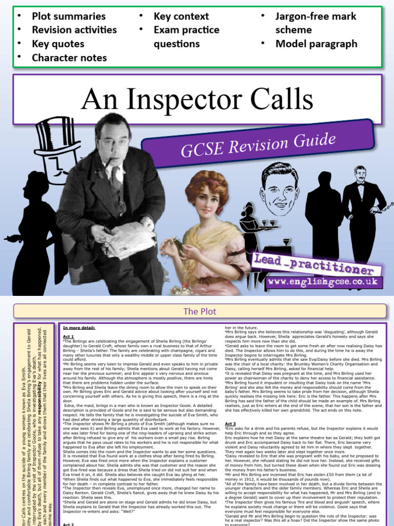 An Inspector Calls Revision Guide | PDF