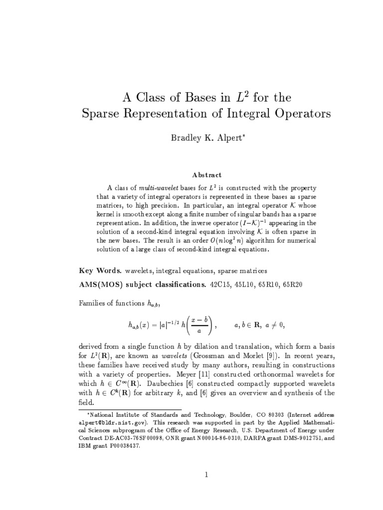 Alpert 1993 | PDF | Basis (Linear Algebra) | Matrix (Mathematics)