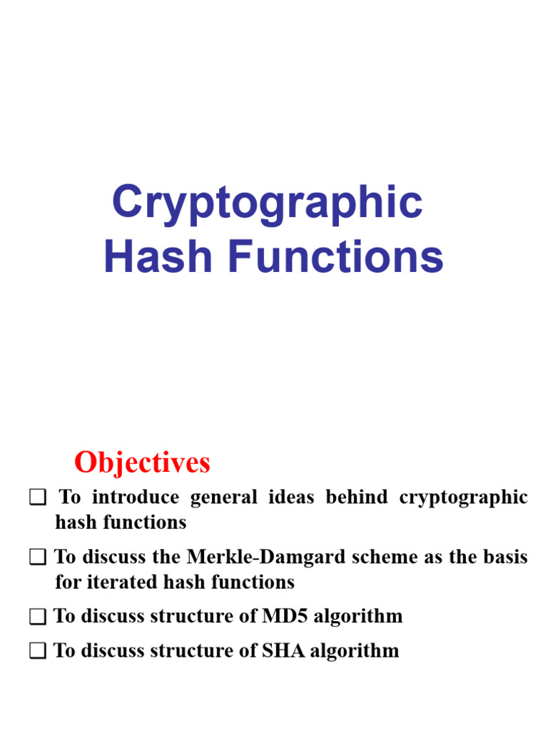 Cryptographic Hash Functions | PDF | Cryptography | Security Technology