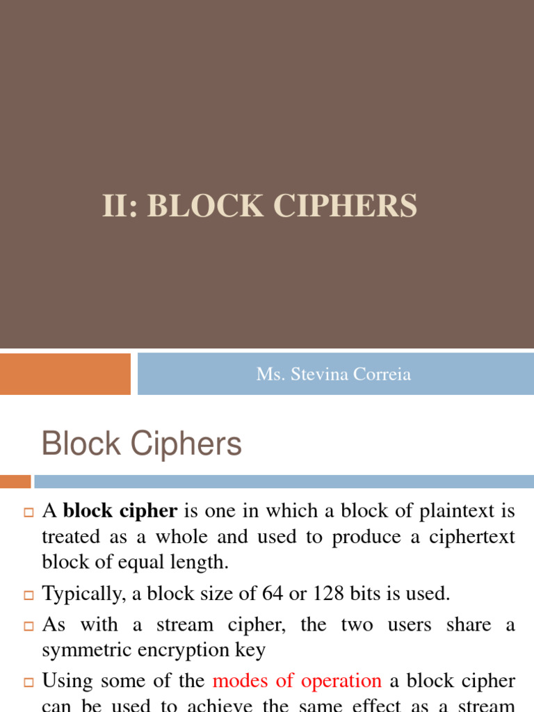 Block Ciphers | PDF | Cryptography | Algorithms