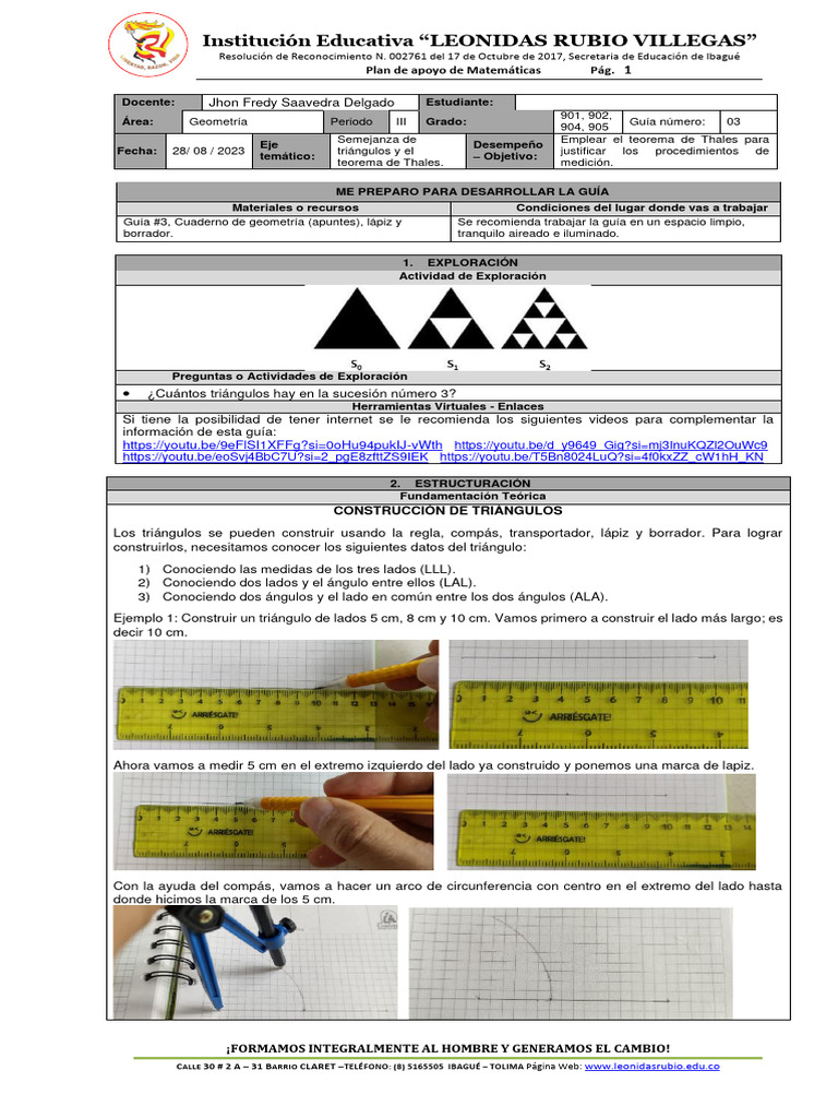 Noveno 3 Geometria | PDF | Triángulo | Geometría del plano euclidiano