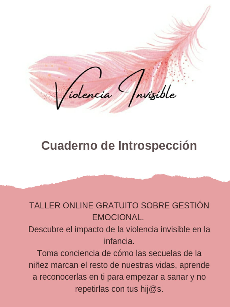 Cuaderno de Intropecci N Taller VI Versi N 1 | PDF | Las emociones | Sicología