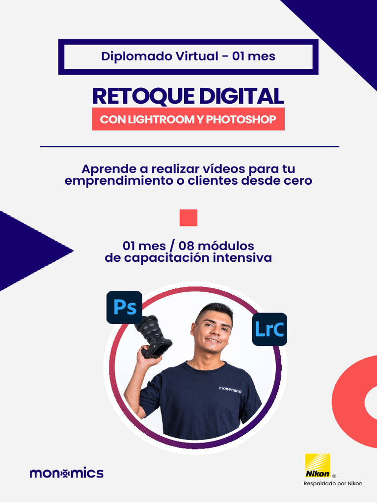 Diplomado Virtual en Retoque Digital | PDF | Adobe Photoshop | Formato de imagen sin procesar