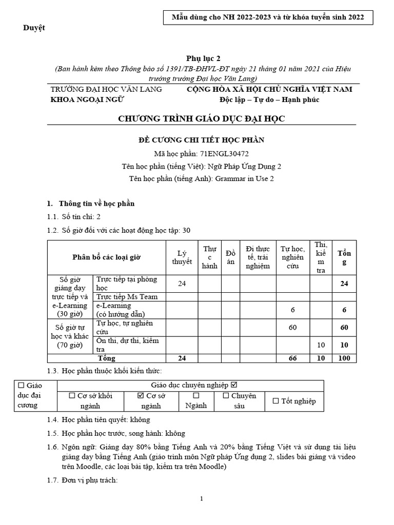 ĐCCT K28 - 231 - 71engl30472 - NG Pháp NG D NG 2 | PDF
