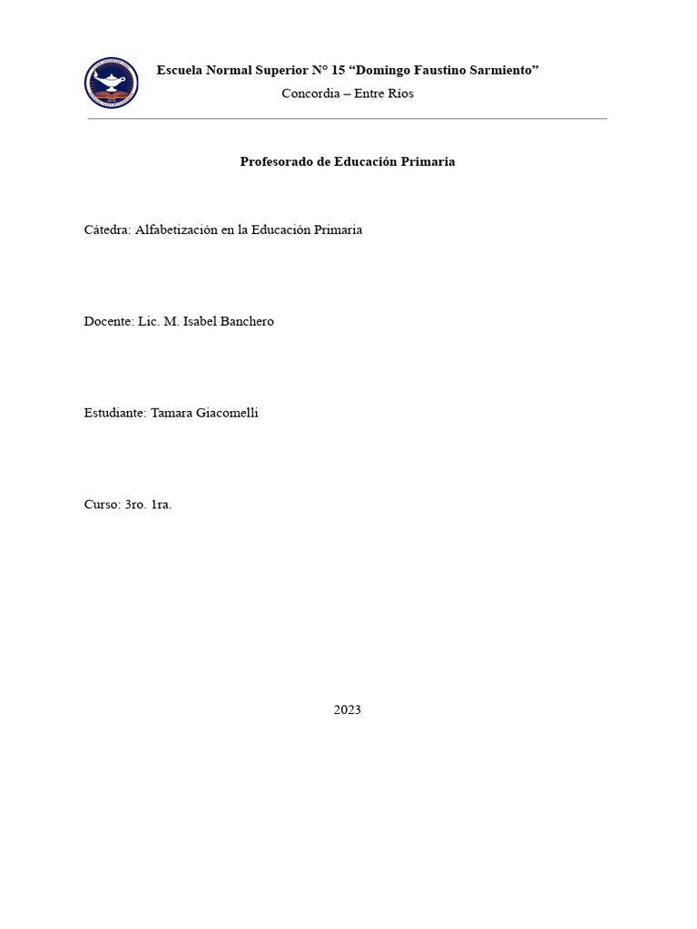 1er TP de Lengua 1 | PDF | Sílaba | Palabra