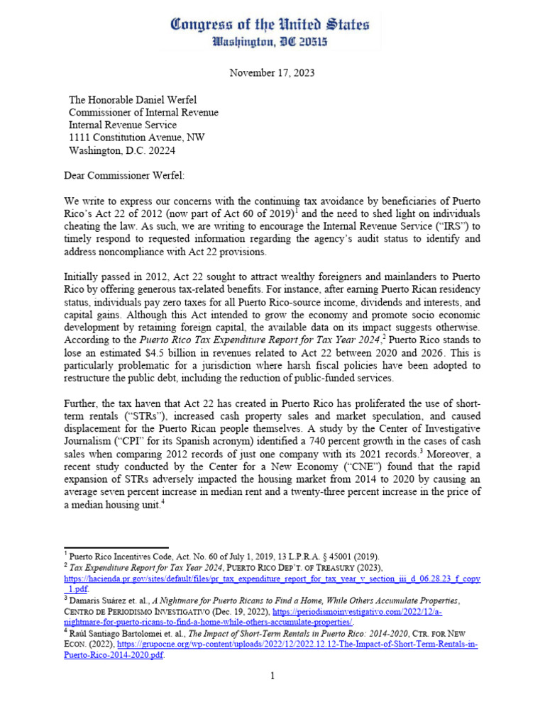Final Letter Urging The Irs To Expedite Foia Re Auditing Efforts On Act ...