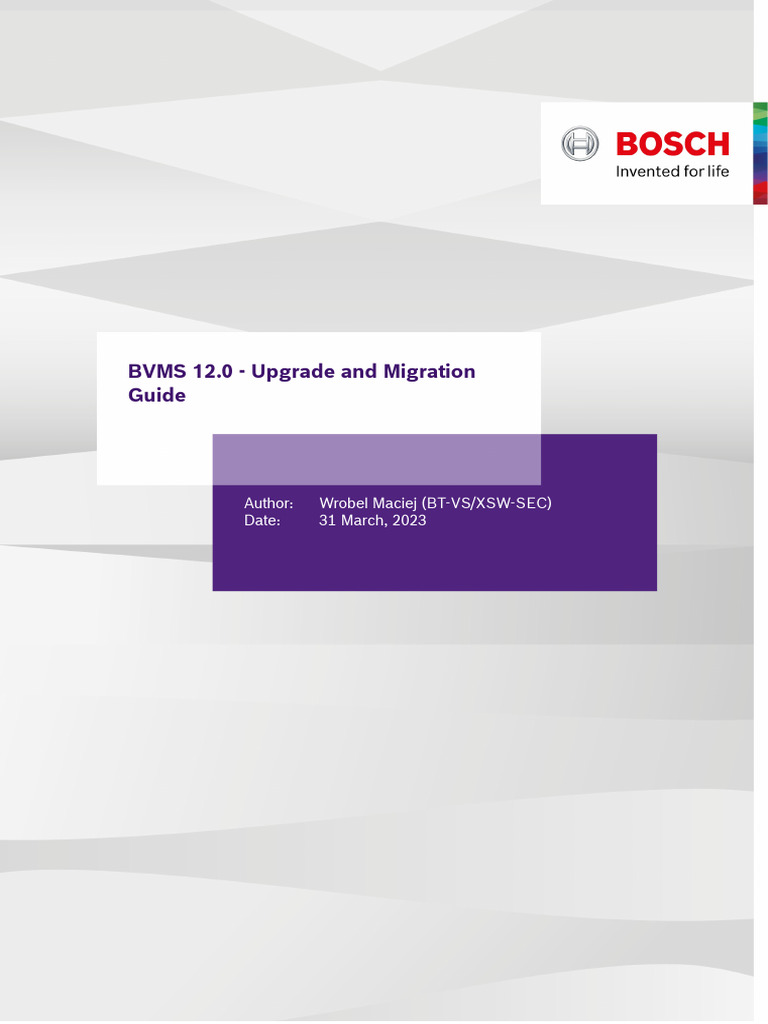 BVMS 12.0 - Upgrade and Migration | PDF | Computer Network | Streaming Media