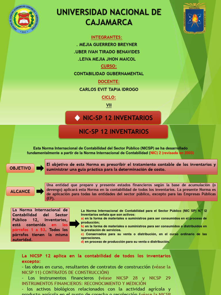 Nicsp 12 | PDF | Contabilidad | Costo