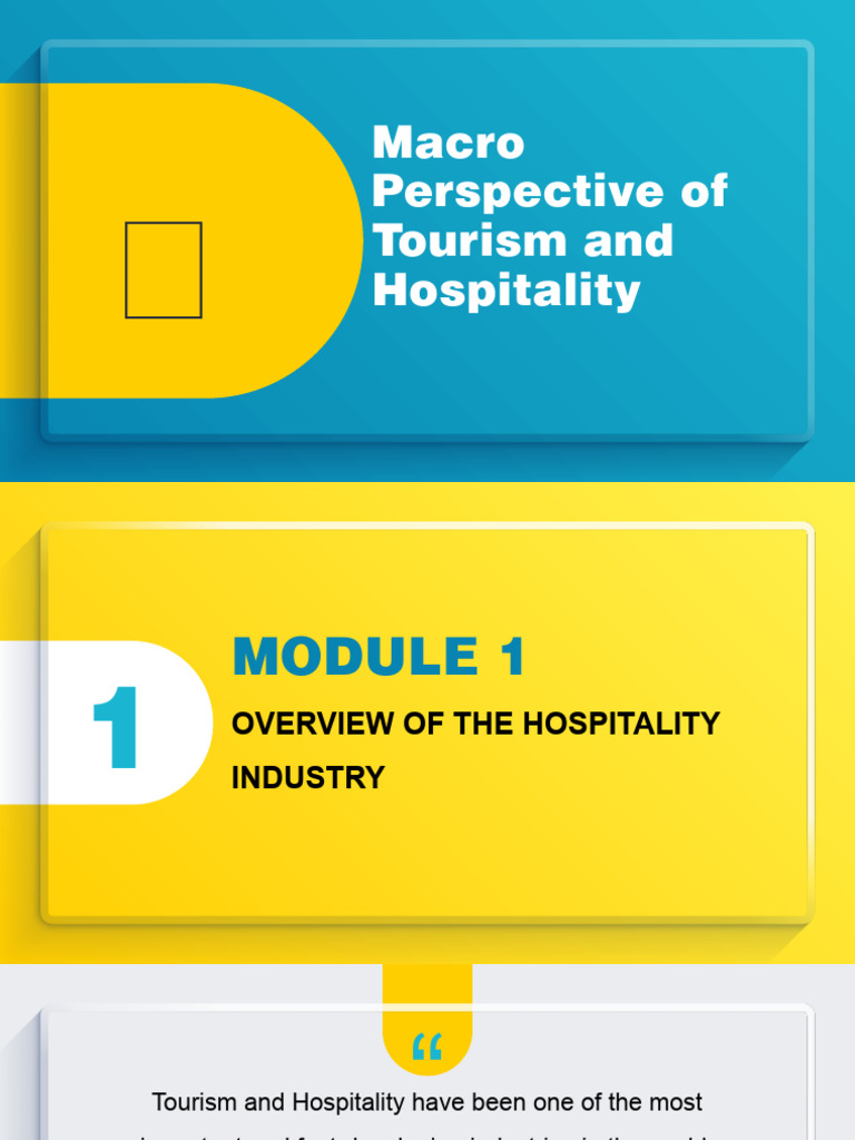 THC 101 Module 1 | PDF | Tourism | Service Industries