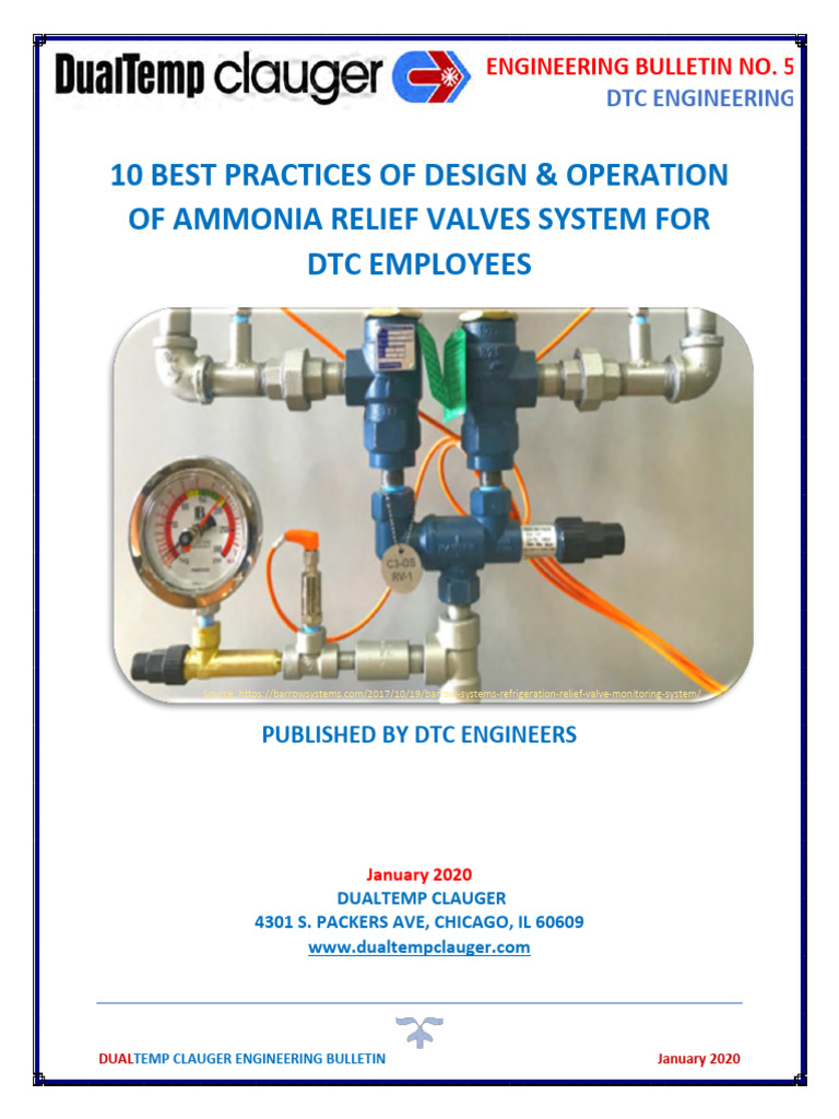 AMMONIA RELIEF VALVES SYSTEM | PDF | Valve | Pressure