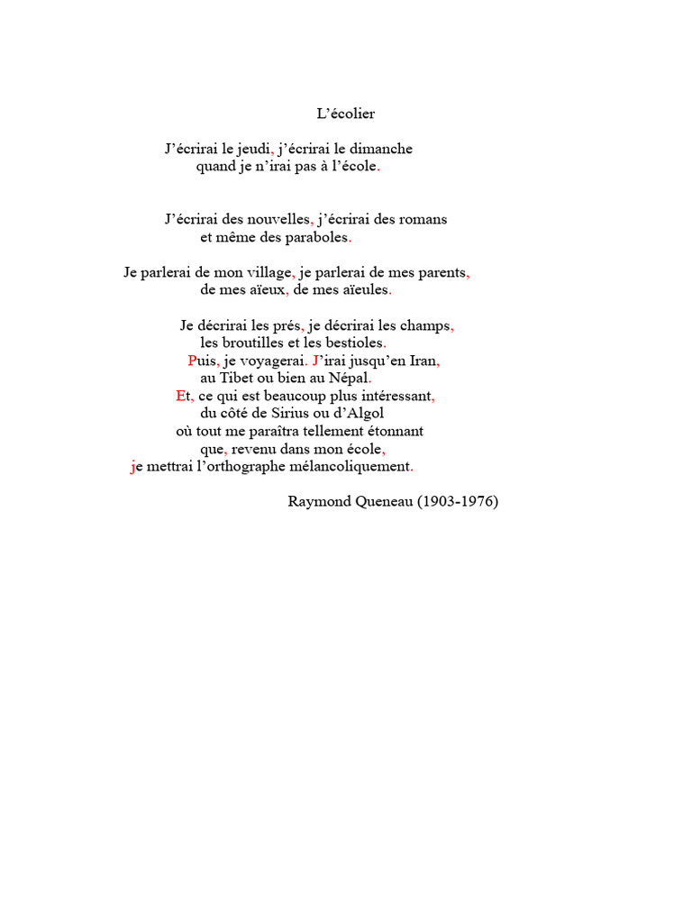 L'Écolier Queneau | PDF