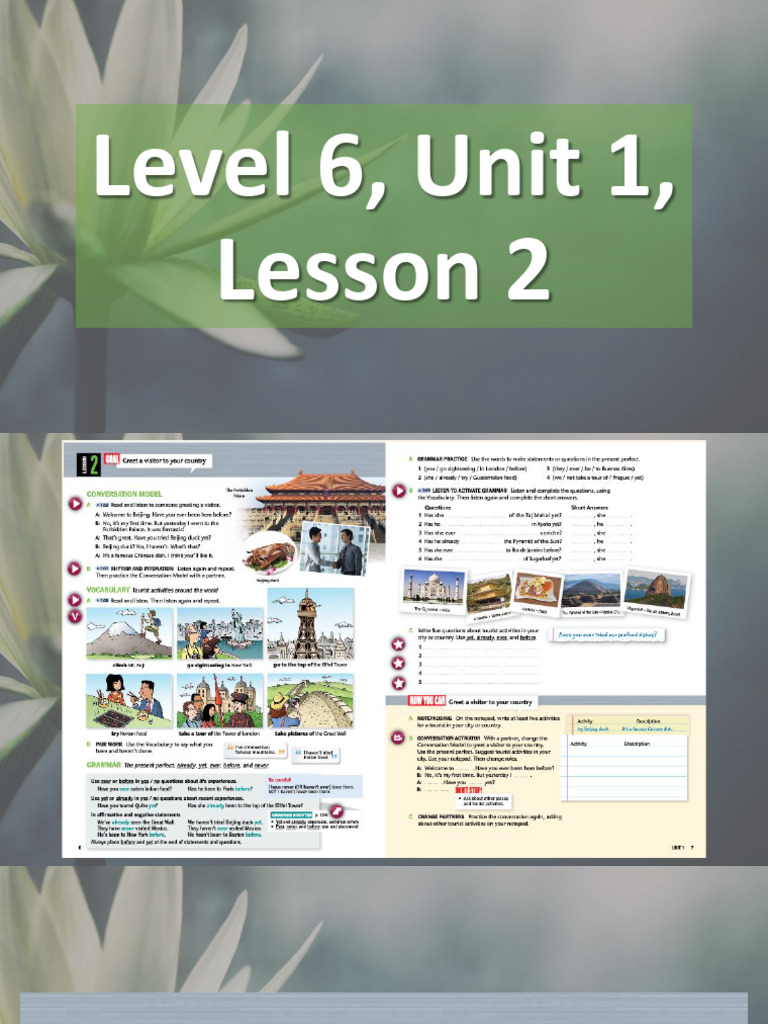 Level 6, Unit 1, Lesson 2 | PDF