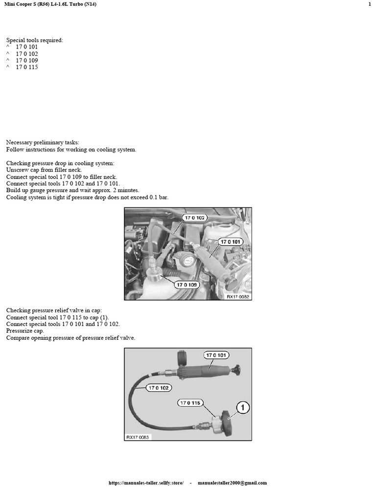 Mini Cooper S R56 N14 Repair Manual p124-134 | PDF | Engines | Thermostat