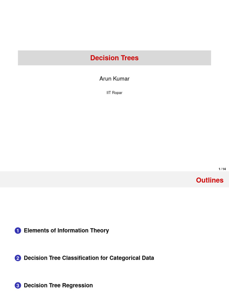 L22 DecisionTrees | PDF | Statistics | Mathematical Logic