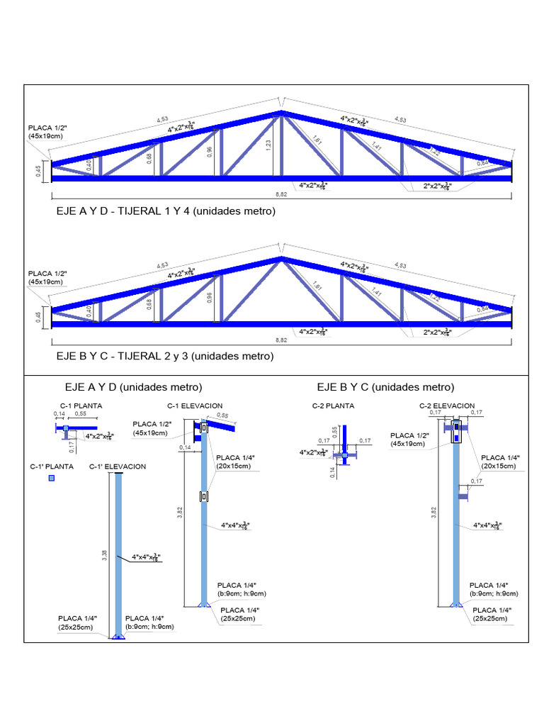 Estructura Tijeral y Columnas | PDF