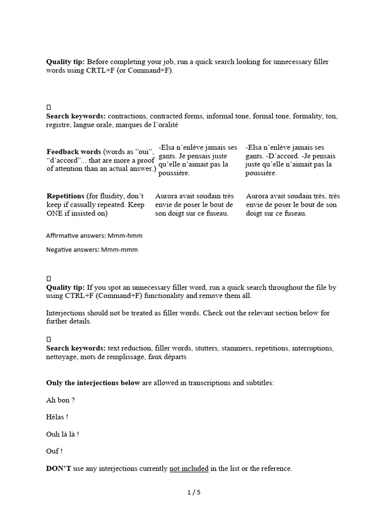 Transcription Quality Tips | PDF | Human Communication | Language Mechanics