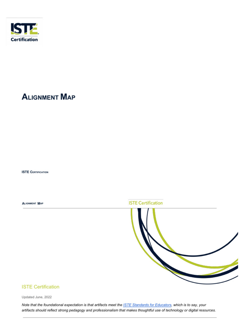 Norwood Iste Certification - Alignment Map | PDF | Project Based ...
