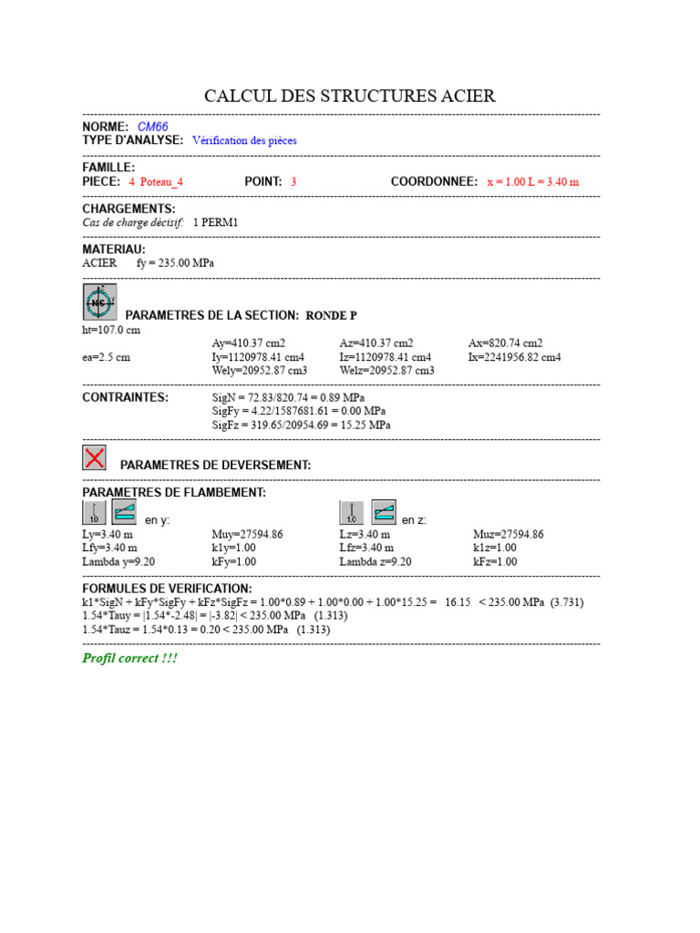 Note Calcul Poteaux | PDF | Formal Methods | Mathematics Of Computing