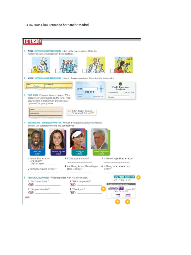 Listening Comprehension and Vocabulary Practice | PDF