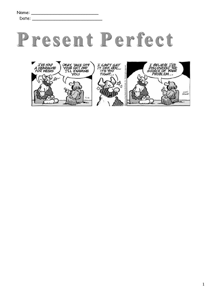 Present Perfect activities 5to | PDF | Perfect (Grammar) | Grammar