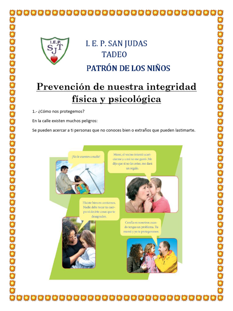 Prevención de Nuestra Integridad Física y Psicológica | PDF