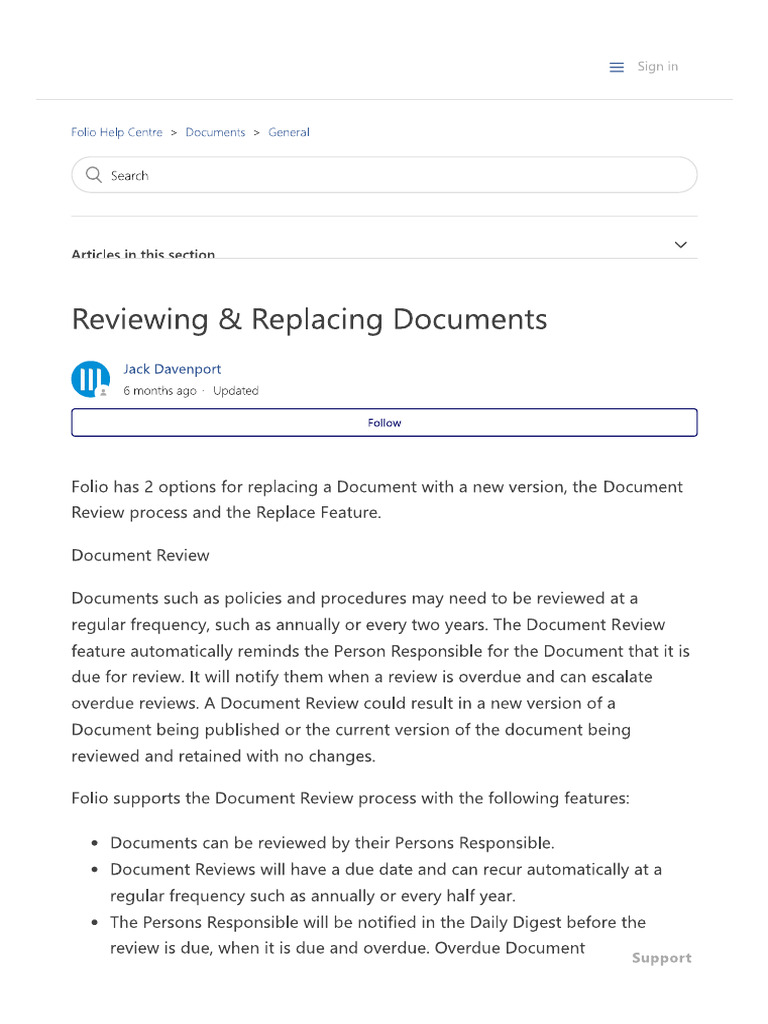 Reviewing & Replacing Documents | PDF