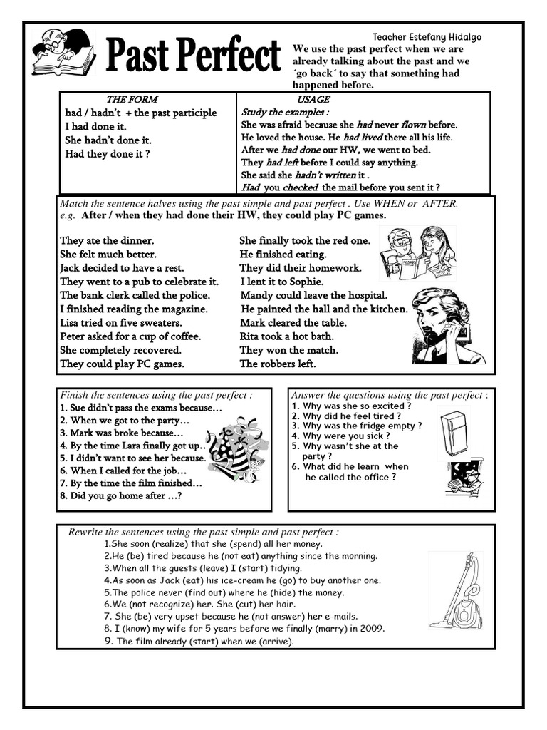 Past Perfect and Simple Past - Practice 1 | PDF