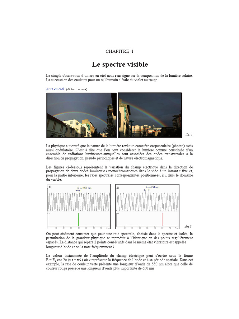 Le Spectre Visible et la Couleur | PDF | Couleur | Lumière