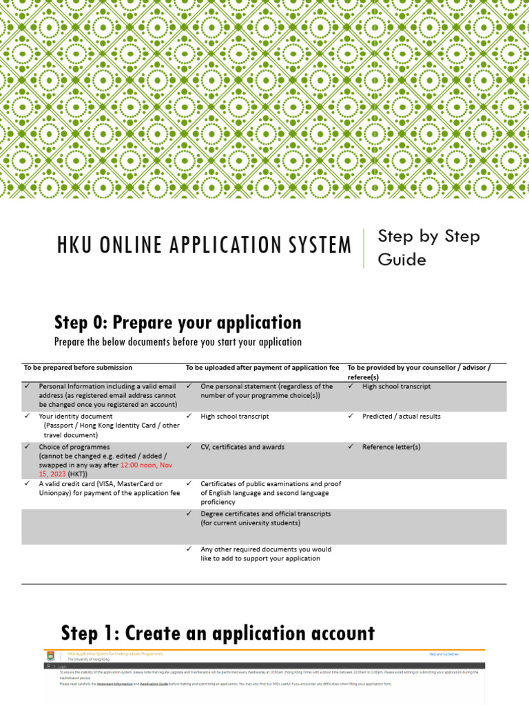 HKU Online Application Guide | PDF | Academic Degree | Password