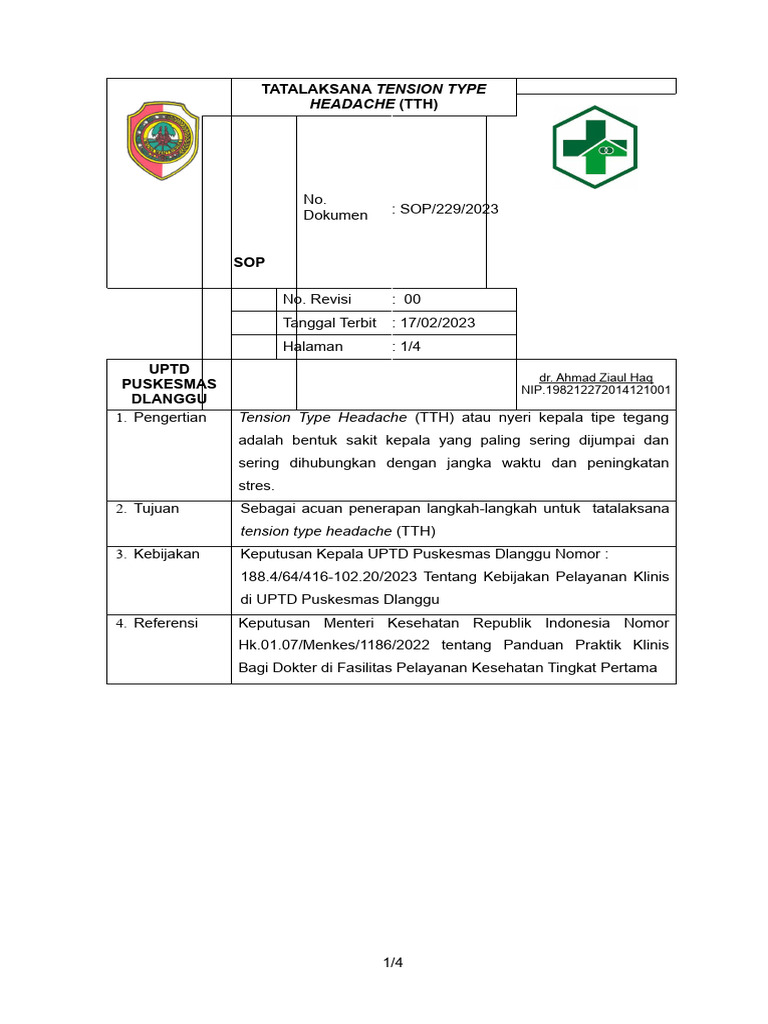 Sop TTH | PDF | Sains & Matematika