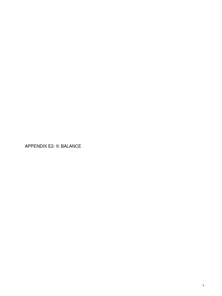 Appendix E2-Ii Balance | PDF | Ton | Materials