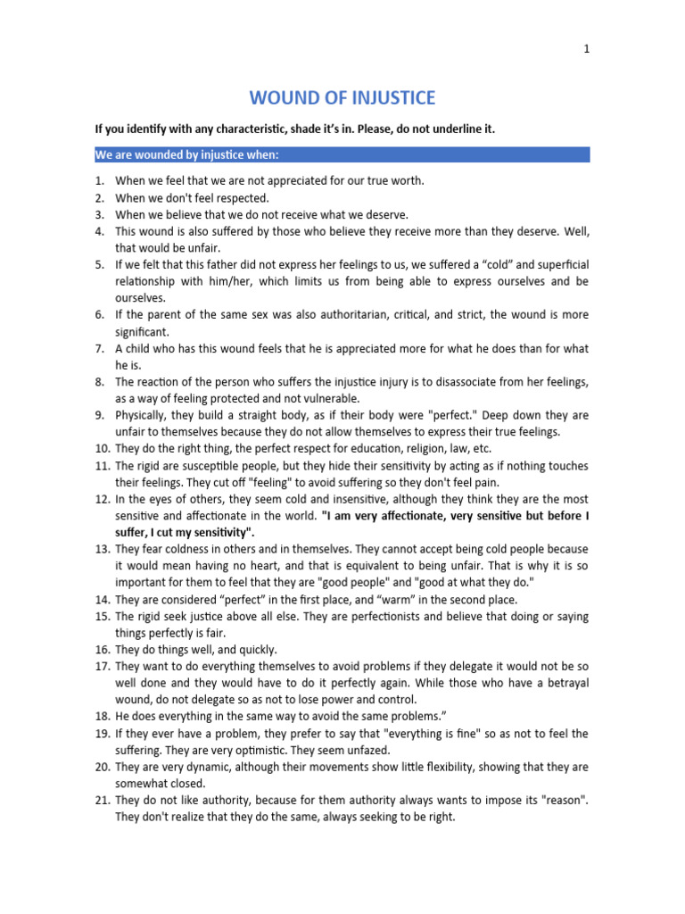 Wound of Injustice | PDF | Feeling | Anger