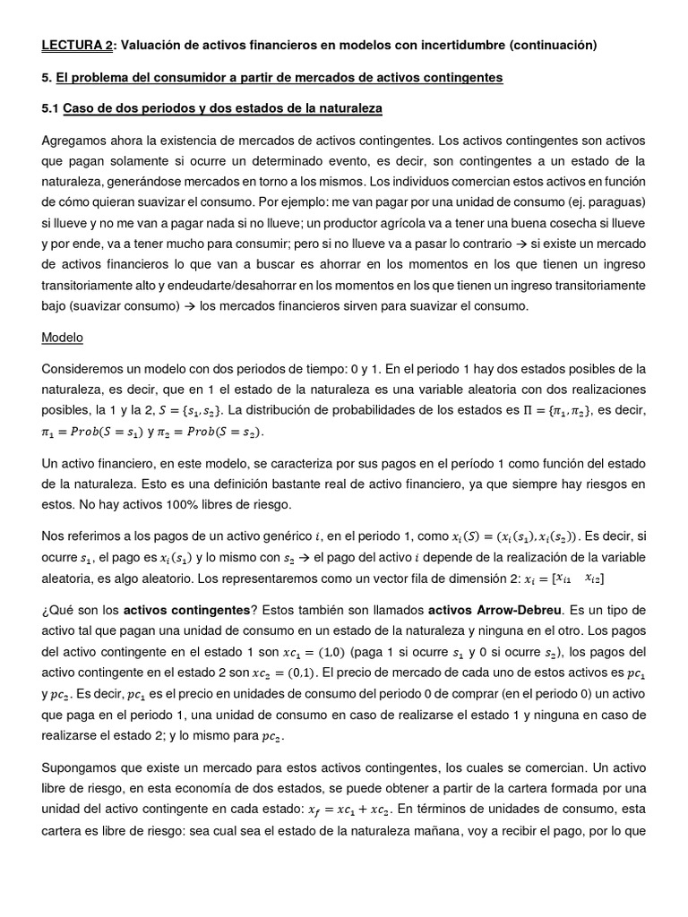 Calderขn3 Valuaciขn De Activos Contingentes Pdf Precios Consumo