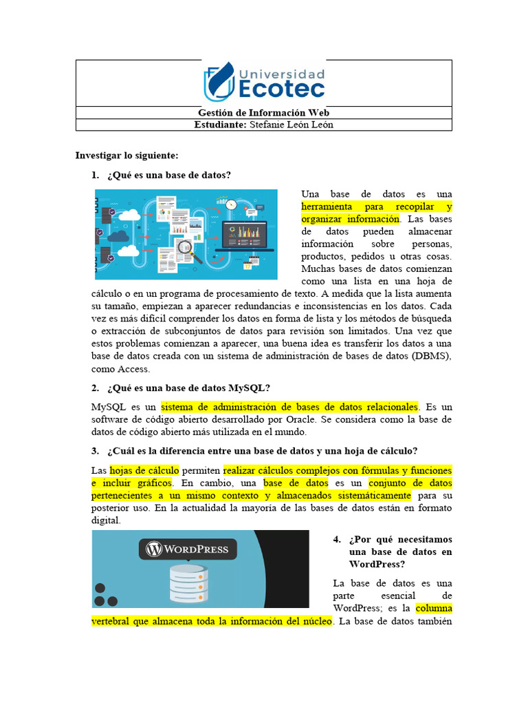 Taller Leonleon | PDF | Bases de datos | Mi sql