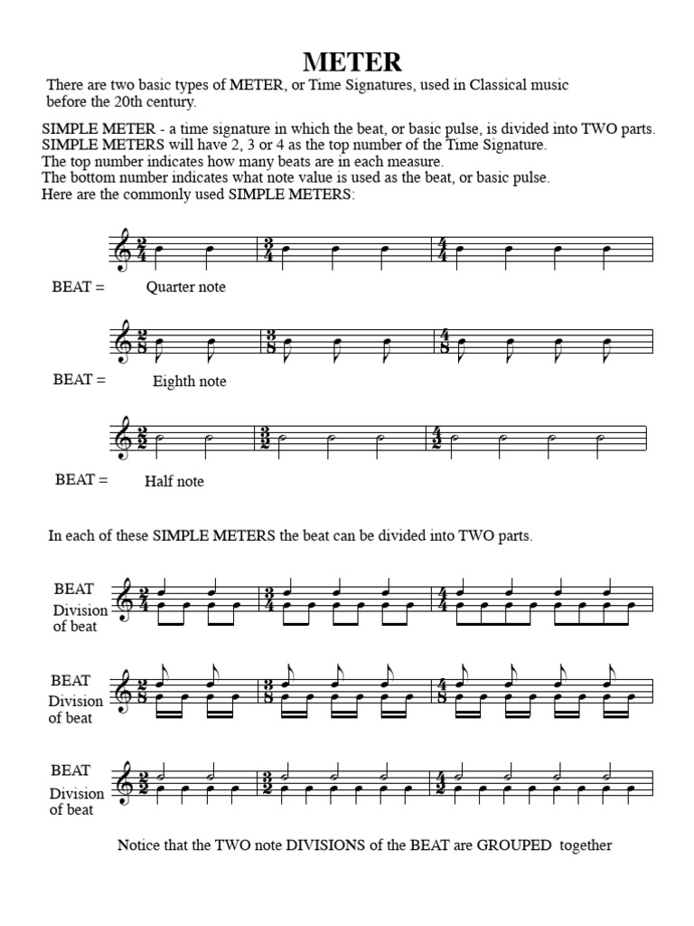 Meter | Download Free PDF | Music Theory | Musical Forms