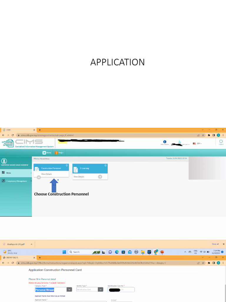Construction Personnel Application Guide | PDF | Career & Growth