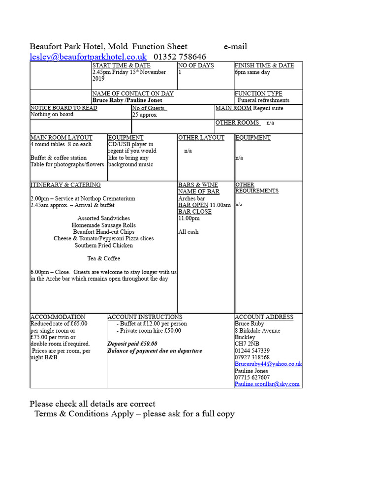 Funeral Refreshments | PDF | Food And Drink Preparation | Western Cuisine