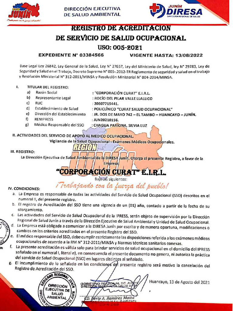 Acreditacion Diresa | PDF