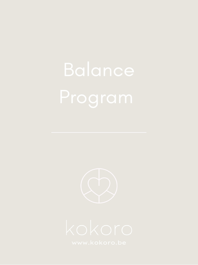 Balance Program Uitleg | PDF