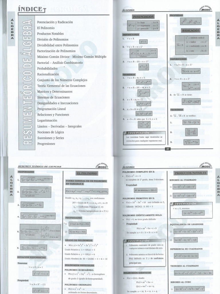 Rodo Biblia - Algebra | PDF