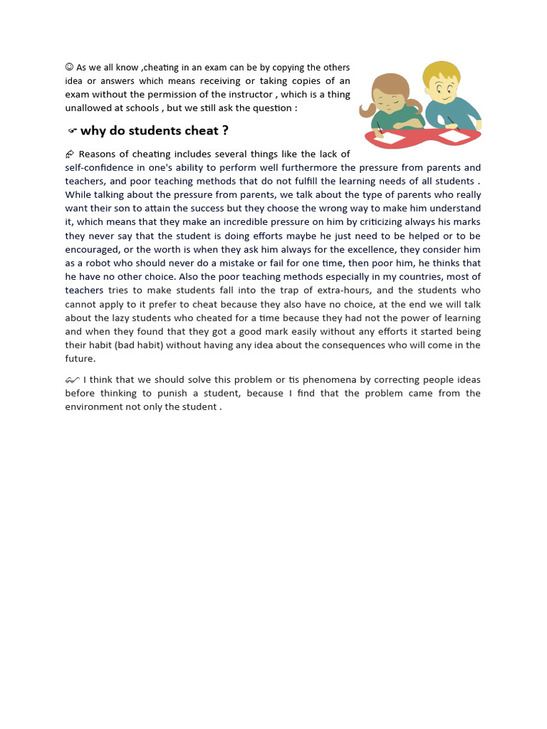 Cheating in Exams .. | PDF