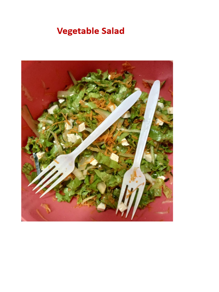 Vegetables Salad Pdf