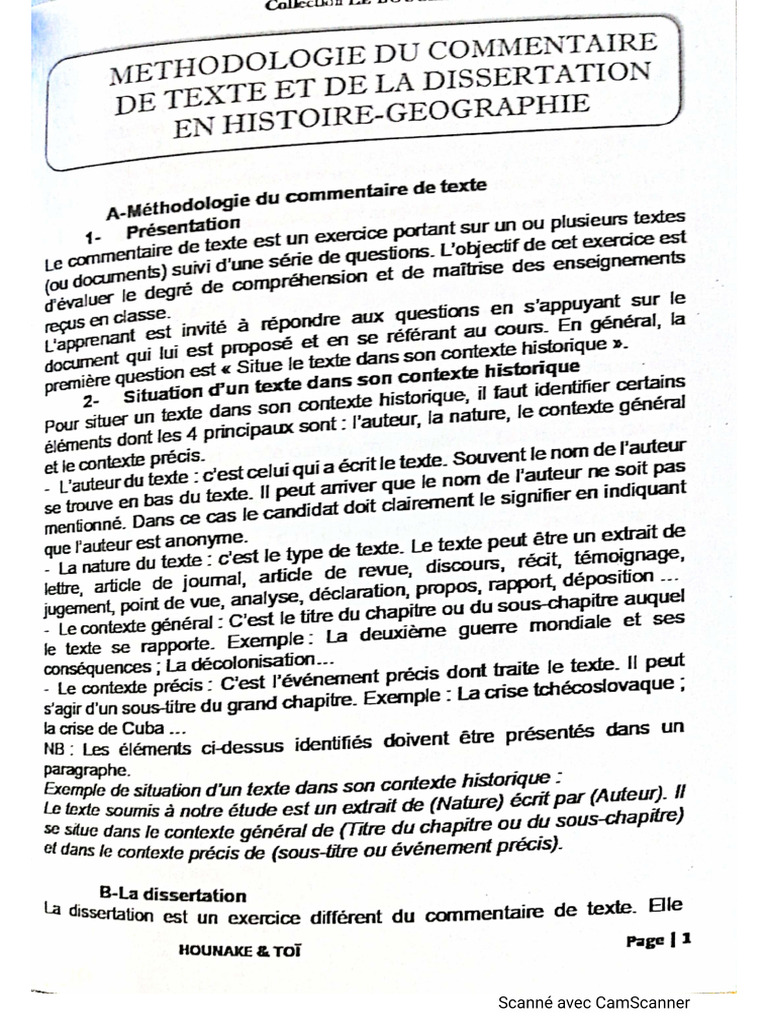 Histoire-Géographie1-19 Nov. 2020 | PDF
