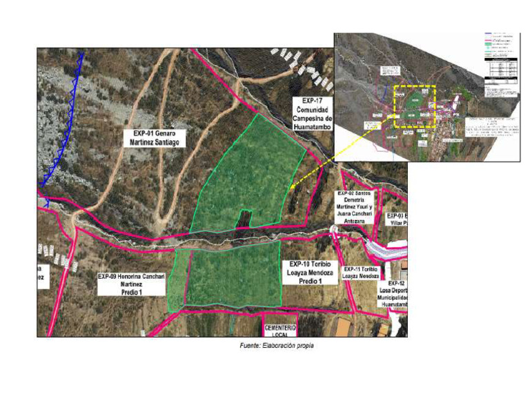Anexo 01 - PLANO DE PREDIOS AFECTADOS - HUAMATAMBO | PDF