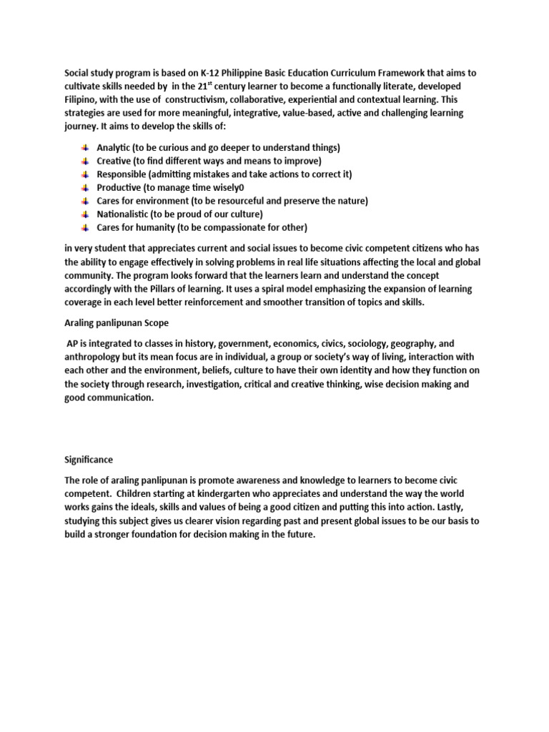 Ap Program Scope And Significance Pdf