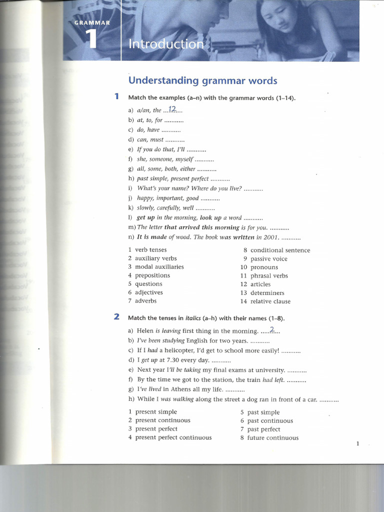 Interm - Grammar 1 - Introduction | PDF