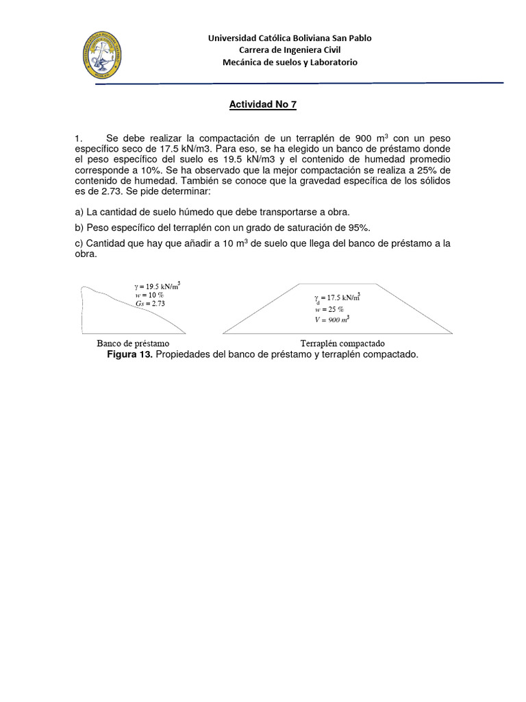 Actividad - 07 Geotecnia | PDF | Mecánica de suelos | Materiales naturales