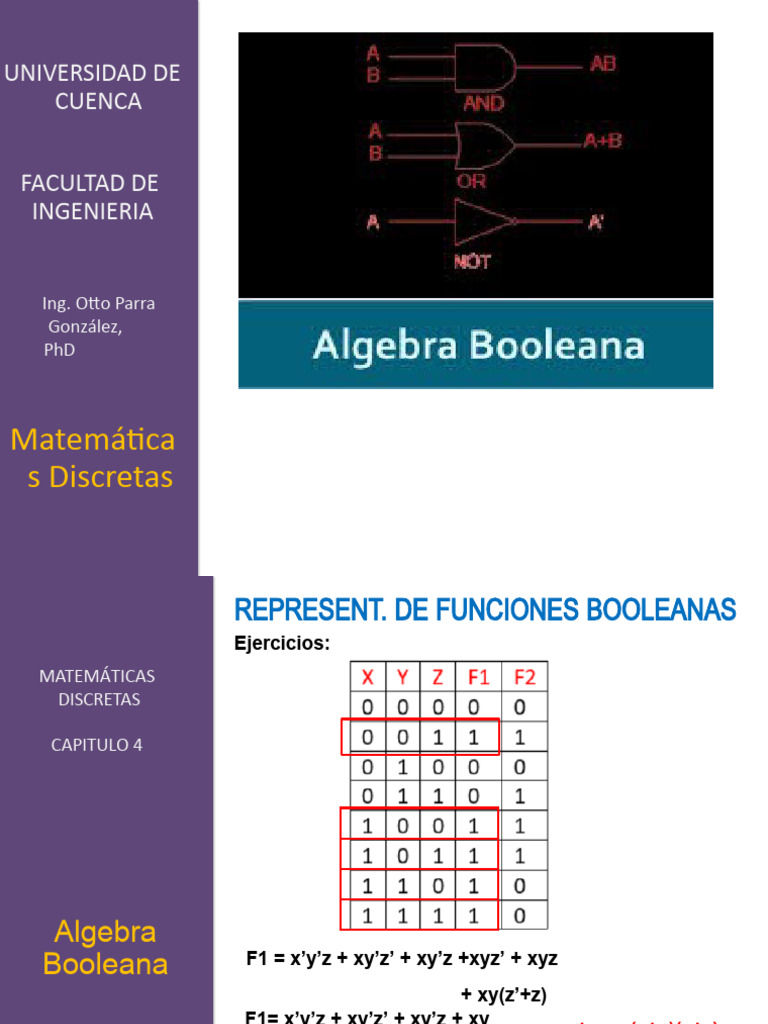 Capitulo 4 - C | Descargar gratis PDF | Álgebra de Boole | Enseñanza de matemática