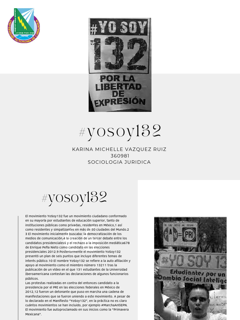 Movimiento YoSoy132: Impacto y Protestas | PDF | Responsabilidad ...
